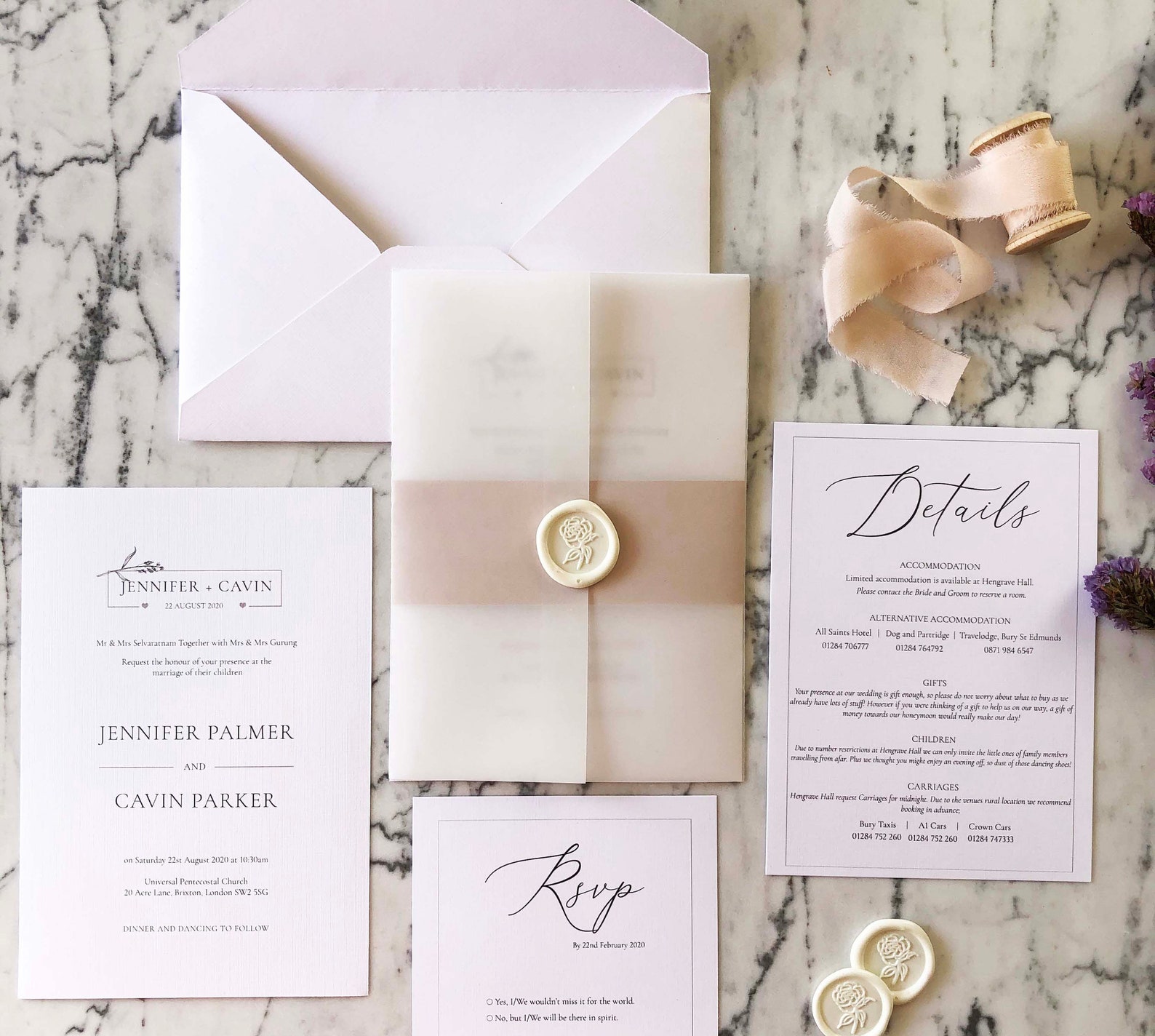 Luxury Wedding Invitation Modern Wedding Invite With | Etsy UK