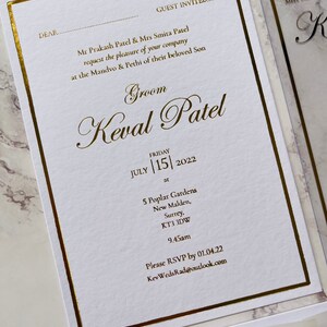 Gold Foil Indian Wedding Invitations, Acrylic Invitation, Indian ...