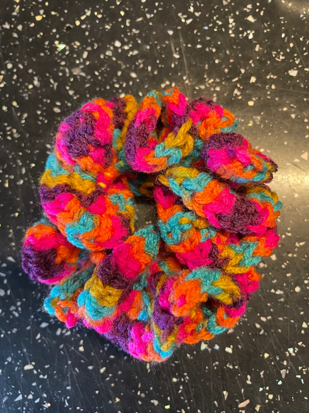 Rainbow Scrunchie, Lgbtq Crochet Hair Scrunchies, Gift for Teenager ...