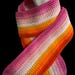 LGBTQ Scarf, Lesbian Scarf, Pride Scarf, Crochet Striped Scarf, LGBTQ ...