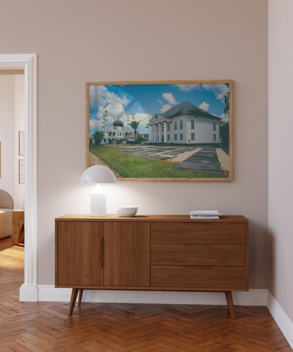 Mosque and Synagogue | Suriname Printable Art | Paramaribo | Suriname ...