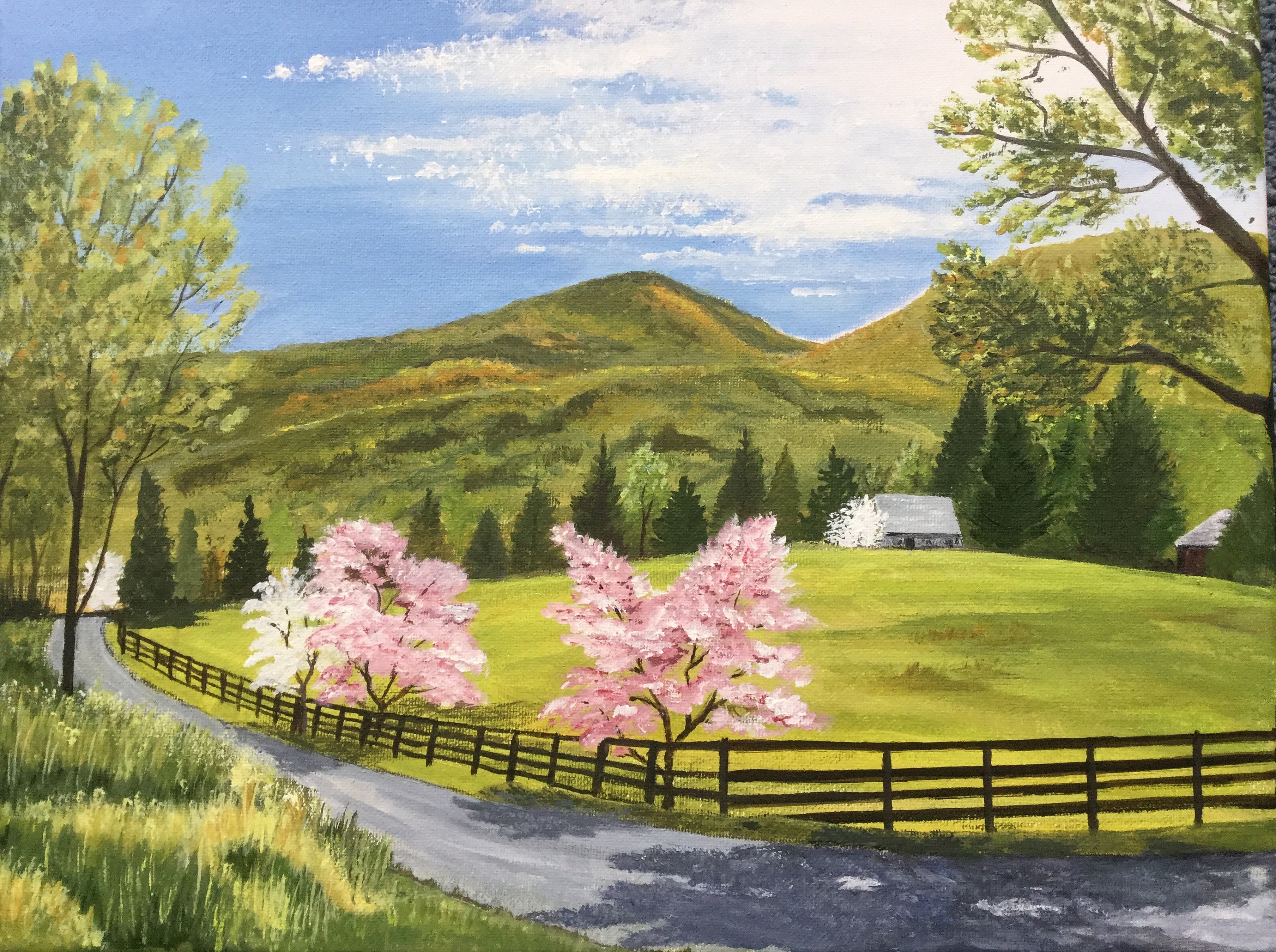 Easy Spring Landscape Paintings