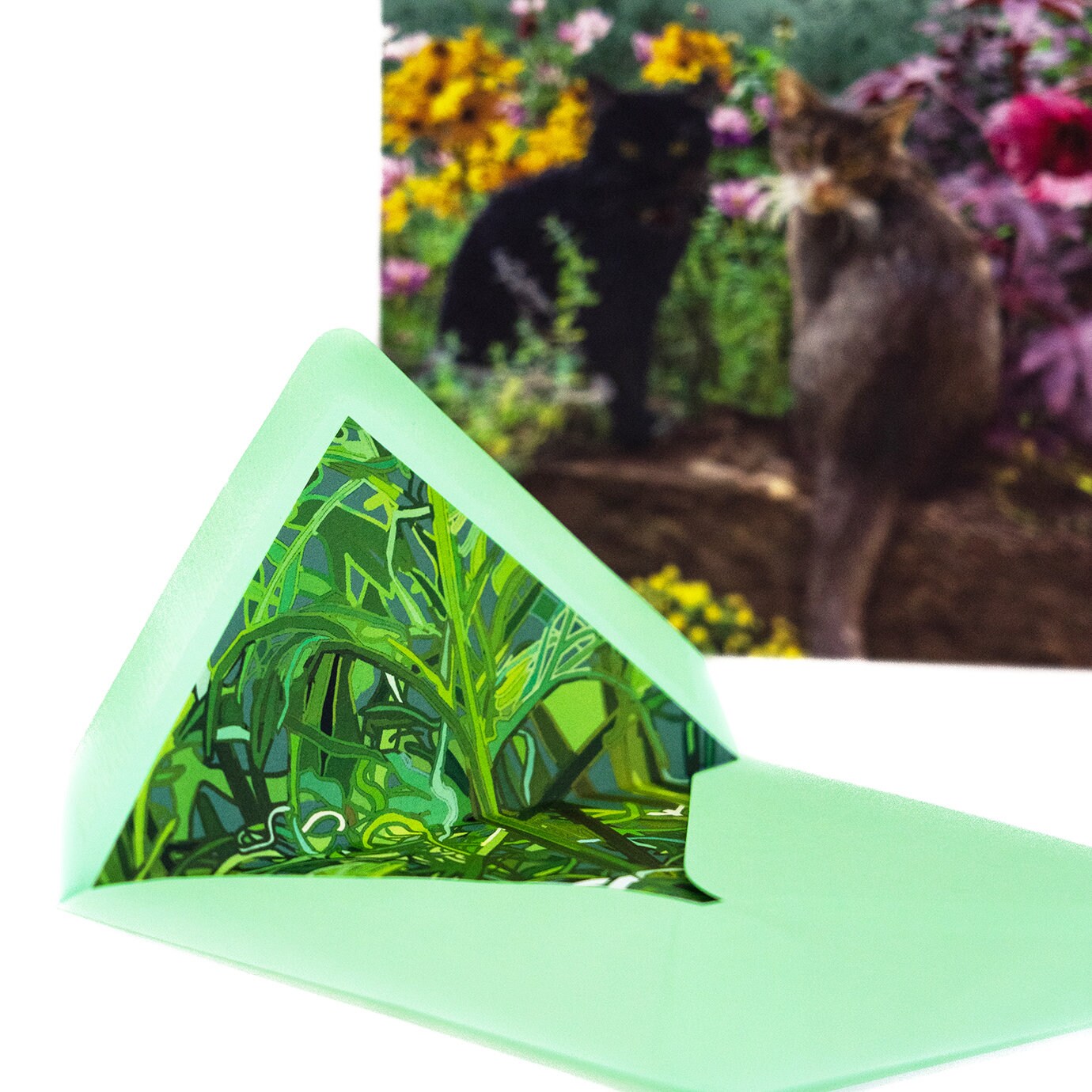 VICTOR & HUGO Cats in the Garden by Rachel James Greetings - Etsy