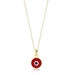 14k Solid Gold Red Evil Eye Necklace 14k Nazar Necklace Charm Pendant ...