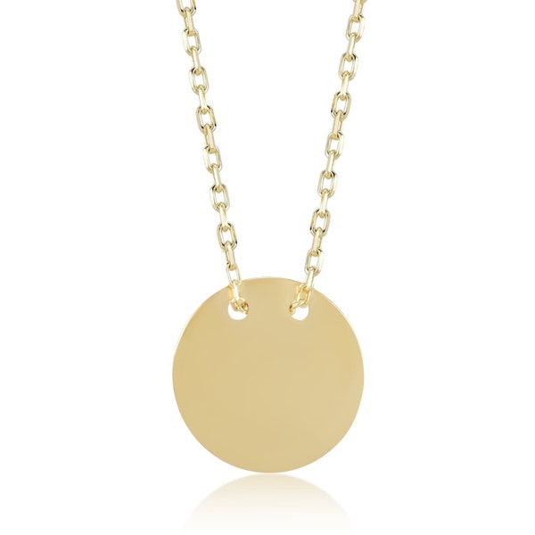 Gold Disc Necklace - Etsy