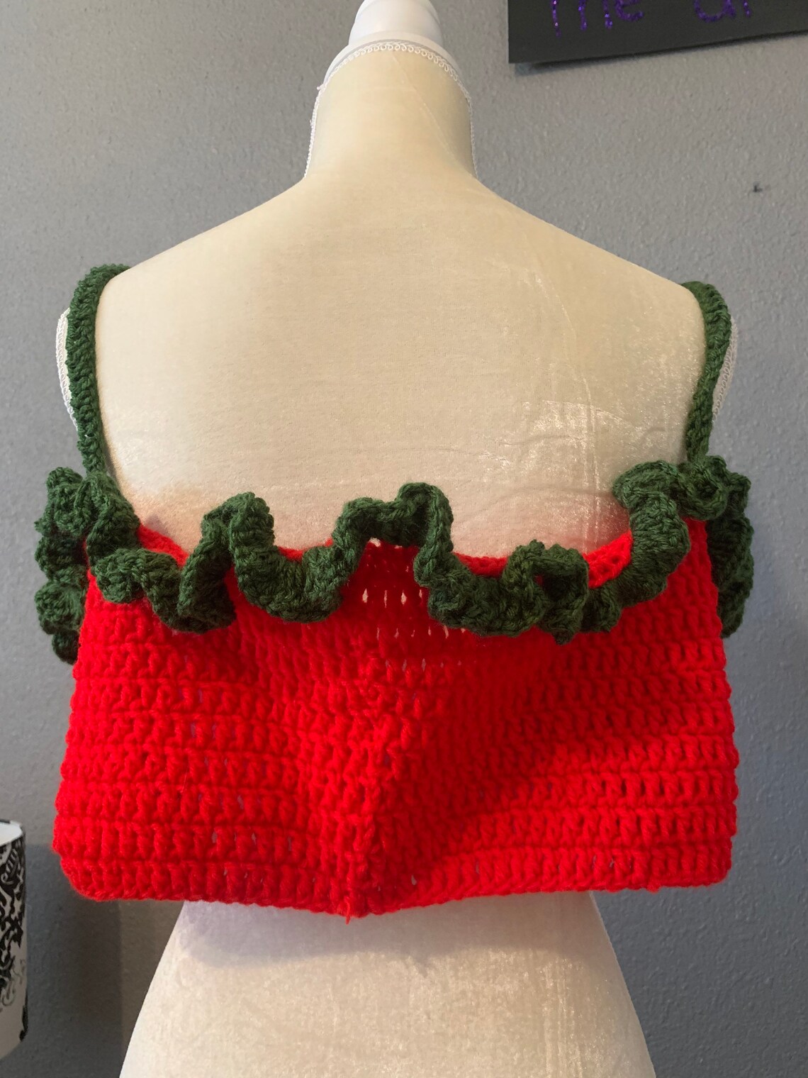 Crochet Strawberry Crop Top 36/38 - Etsy
