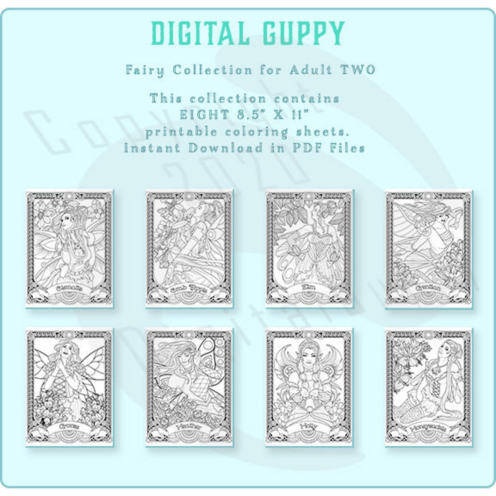 Printable Bulk Loose Leaf Coloring Pages Gorgeous Fairy Collection 2 ...