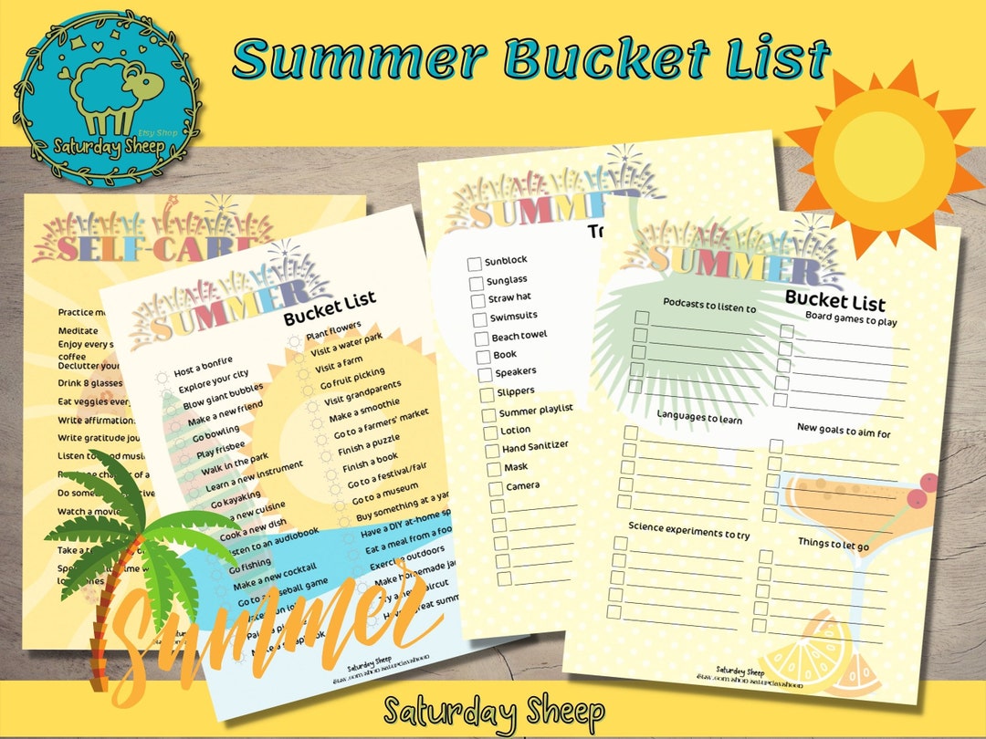 Ultimate Summer Bucket List Printable, Summer Activities, Summer ...