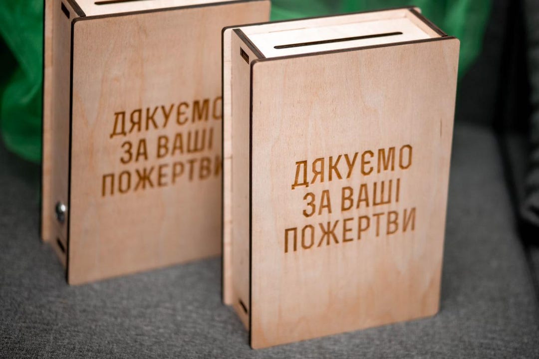 Wooden Donation Box With Lock | Wall Mount Suggestion, Tithe, or Prayer ...