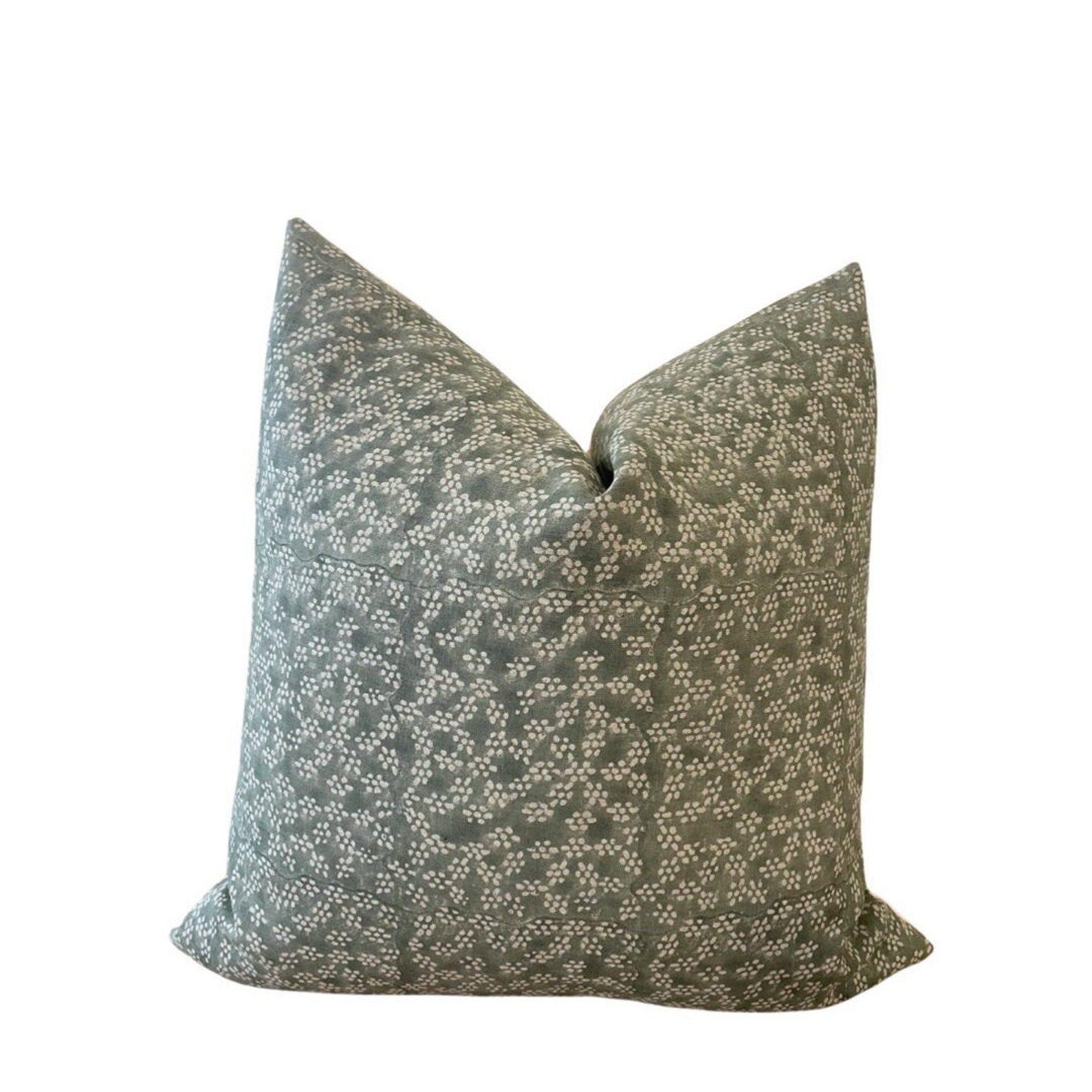 Brynn Floral Pillow Cover| Designer Linen Pillow, Block Print Pillow ...
