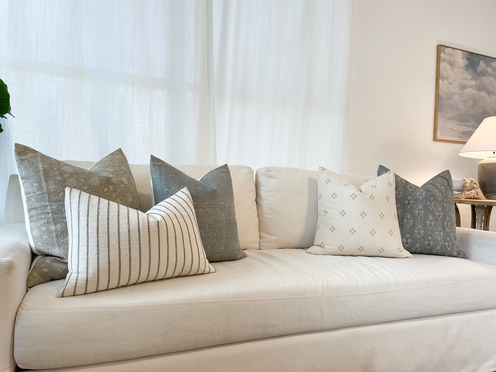 Waverly Pillow Combo| Designer Pillow Covers| Sofa Pillow Combination ...