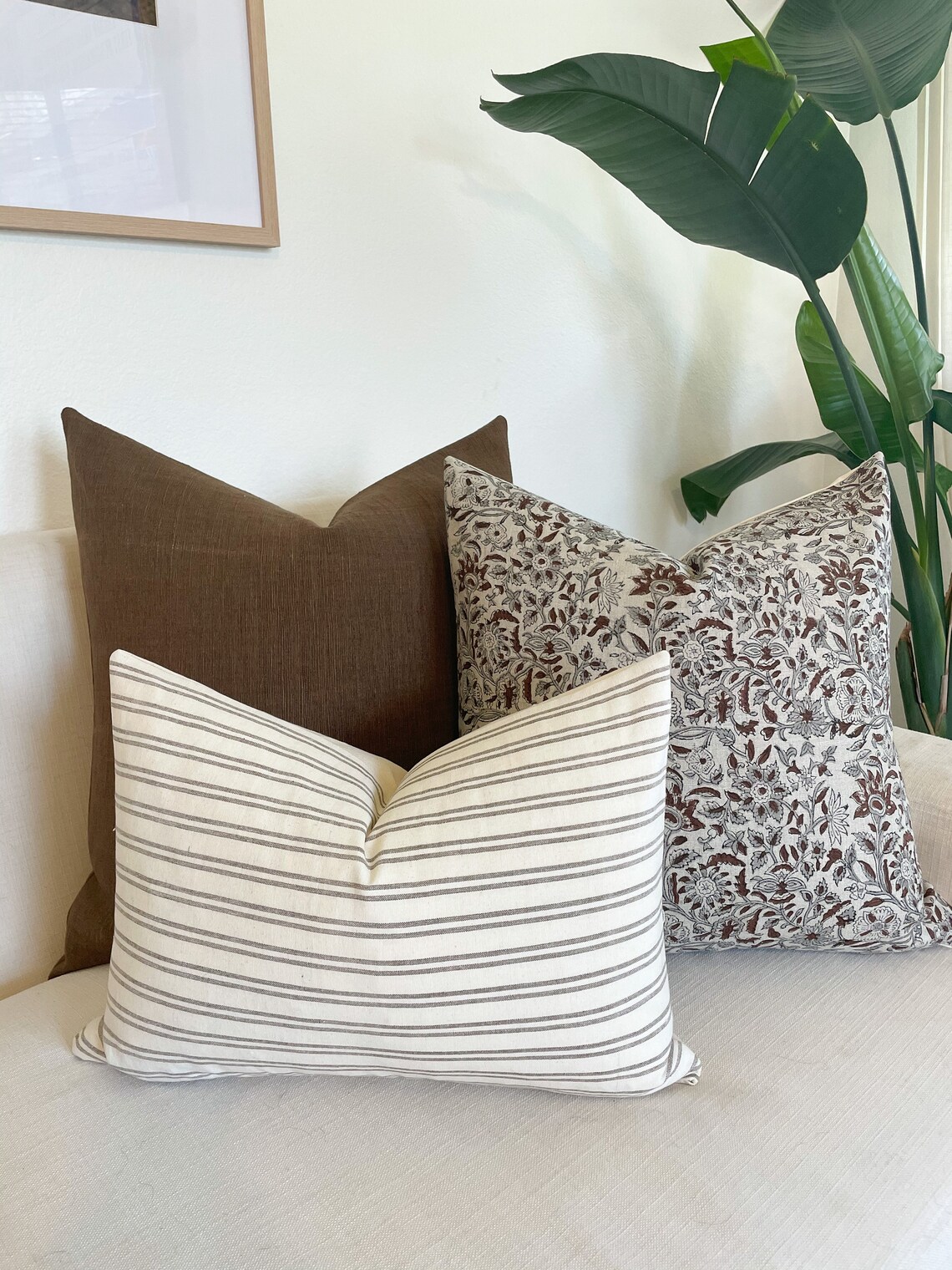 Mccall Floral Pillow Cover| Decorative Pillow| Designer Pillow| Neutral ...