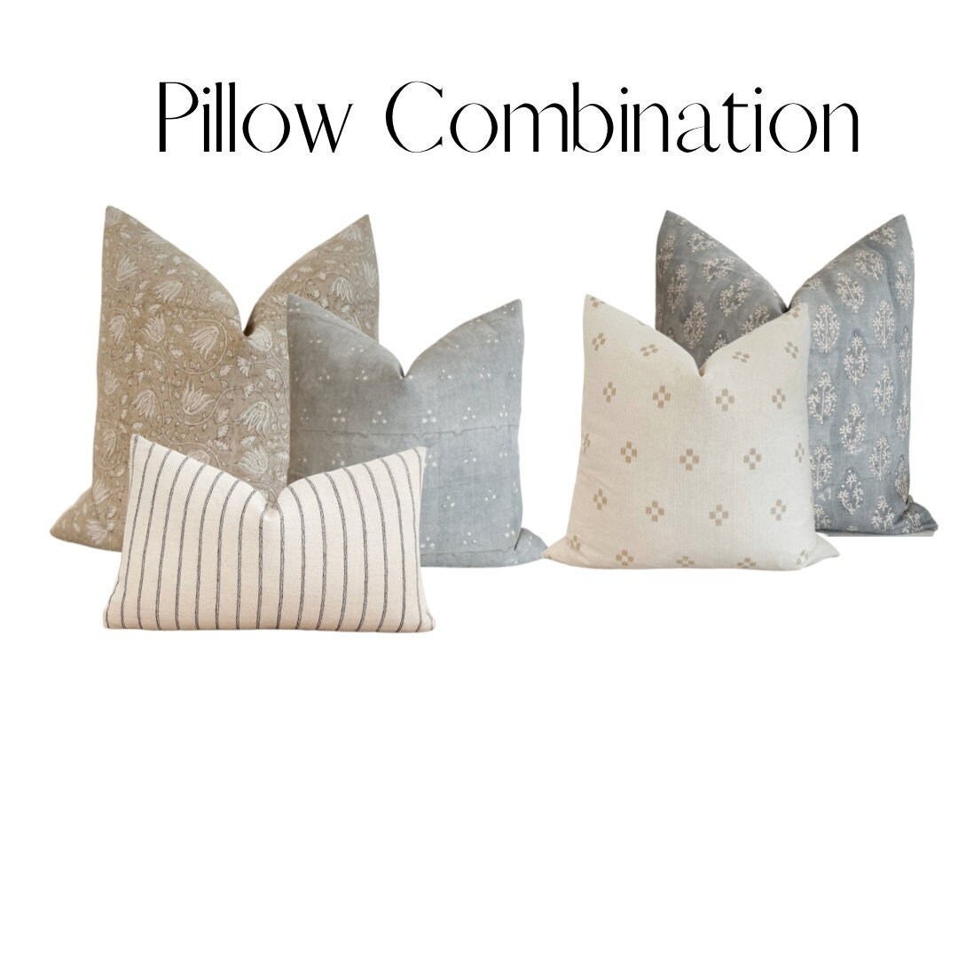 Waverly Pillow Combo| Designer Pillow Covers| Sofa Pillow Combination ...