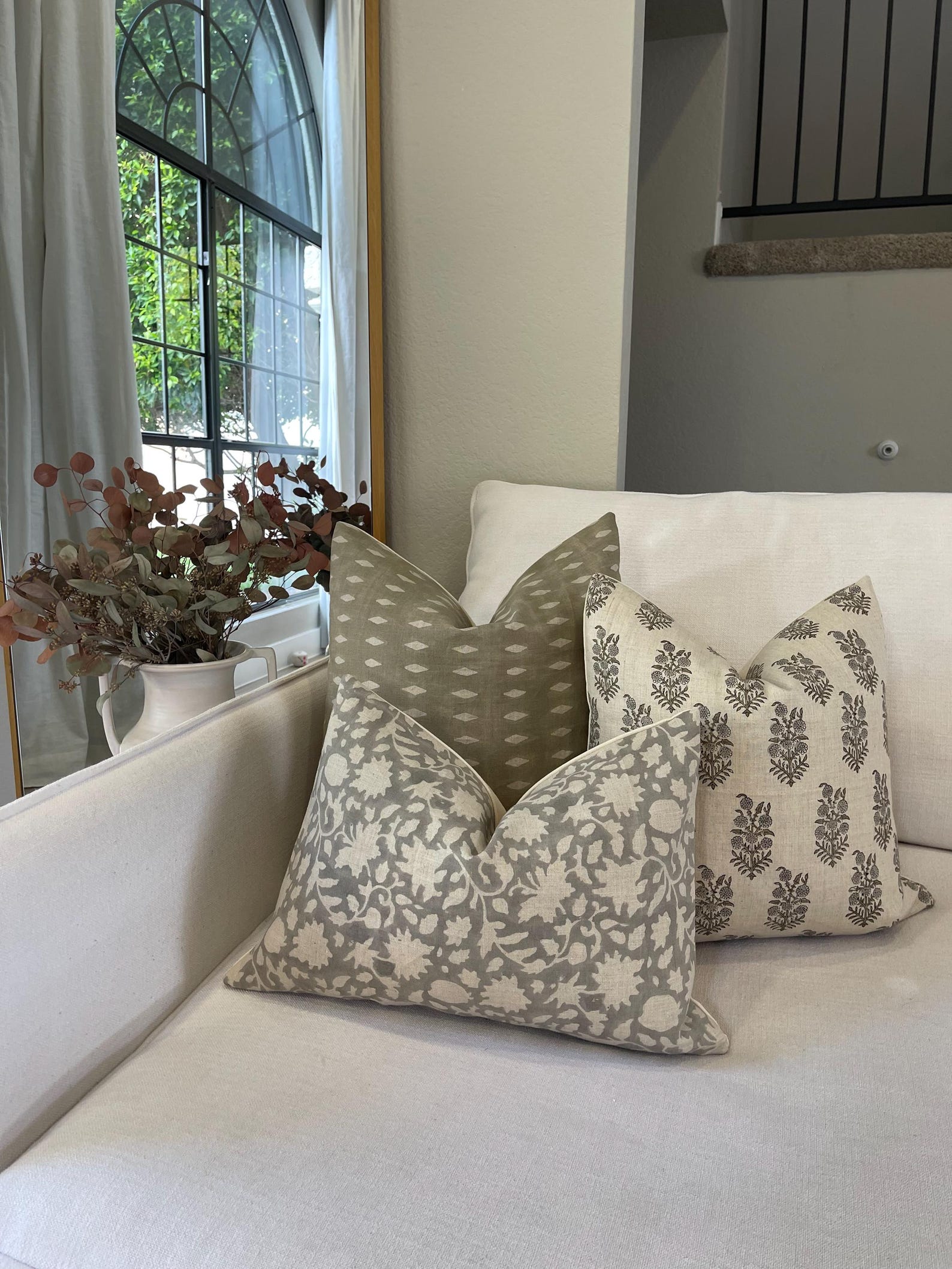 Laken Pillow Combo| Designer Pillow Covers| Neutral Pillows| Set of ...