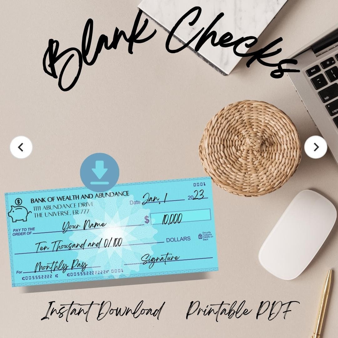 Manifestation Check, Vision Board Checks, Vision Board Printables ...