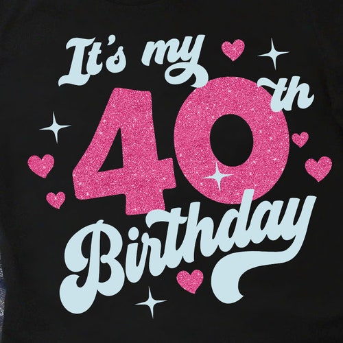 Cute Turning 40 Years Old Svg 40th Birthday Svg Files for | Etsy