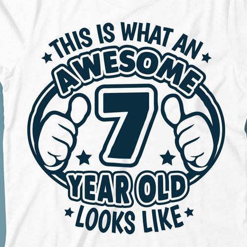 Turning 7 Year Old Svg 7th Birthday SVG Shirt Svg 7th - Etsy
