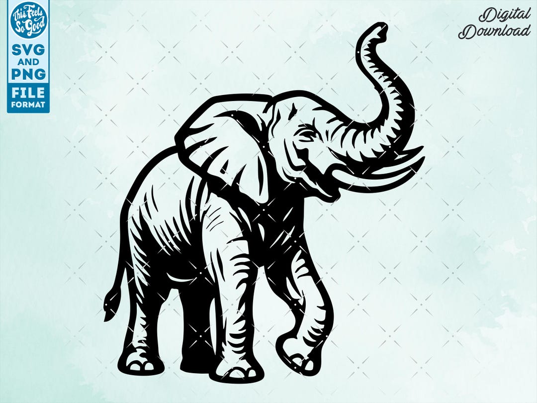 Elephant SVG Png Cut File Elephant Svg for Cricut, Laser Cut, Etching ...