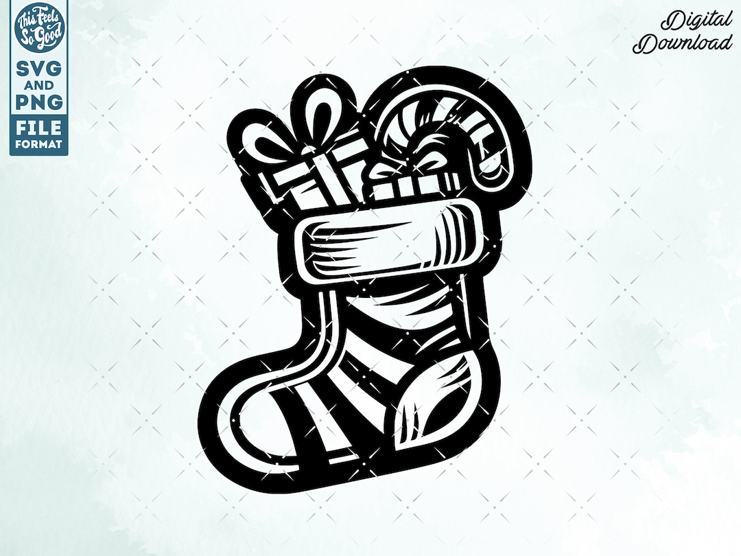 Christmas Stocking SVG, Xmas Stocking Cut File, Holiday Stocking ...