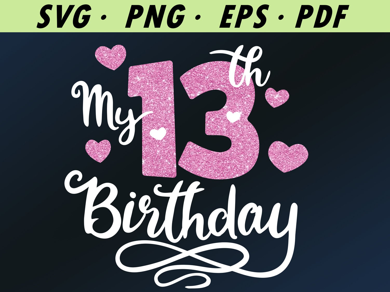 My Thirteenth Birthday SVG Files for Cricut Teenager 13 | Etsy