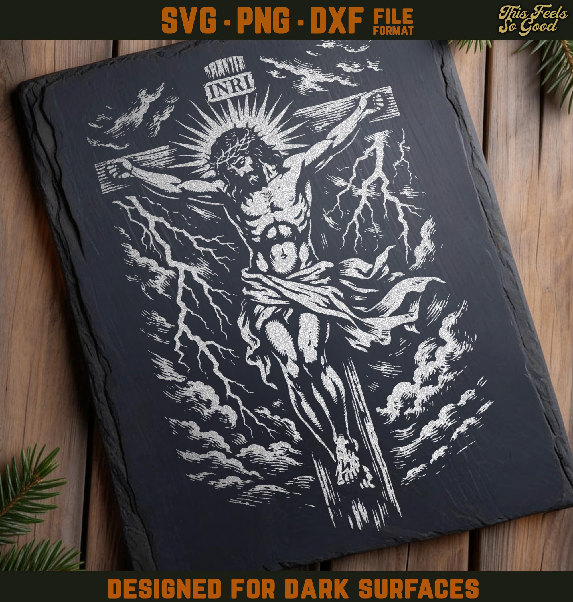 Crucifixion of Jesus Christ Laser Cut Engraving Files PNG SVG Christian ...