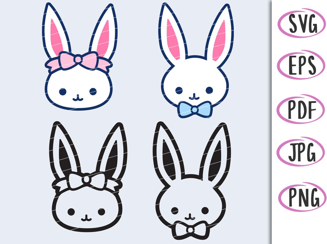 Bunny Rabbit SVG Cut File. Download Png Cut Rabbit Bunny Svg, Easter ...