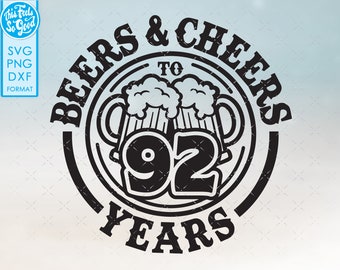92 Birthday Svg | Etsy