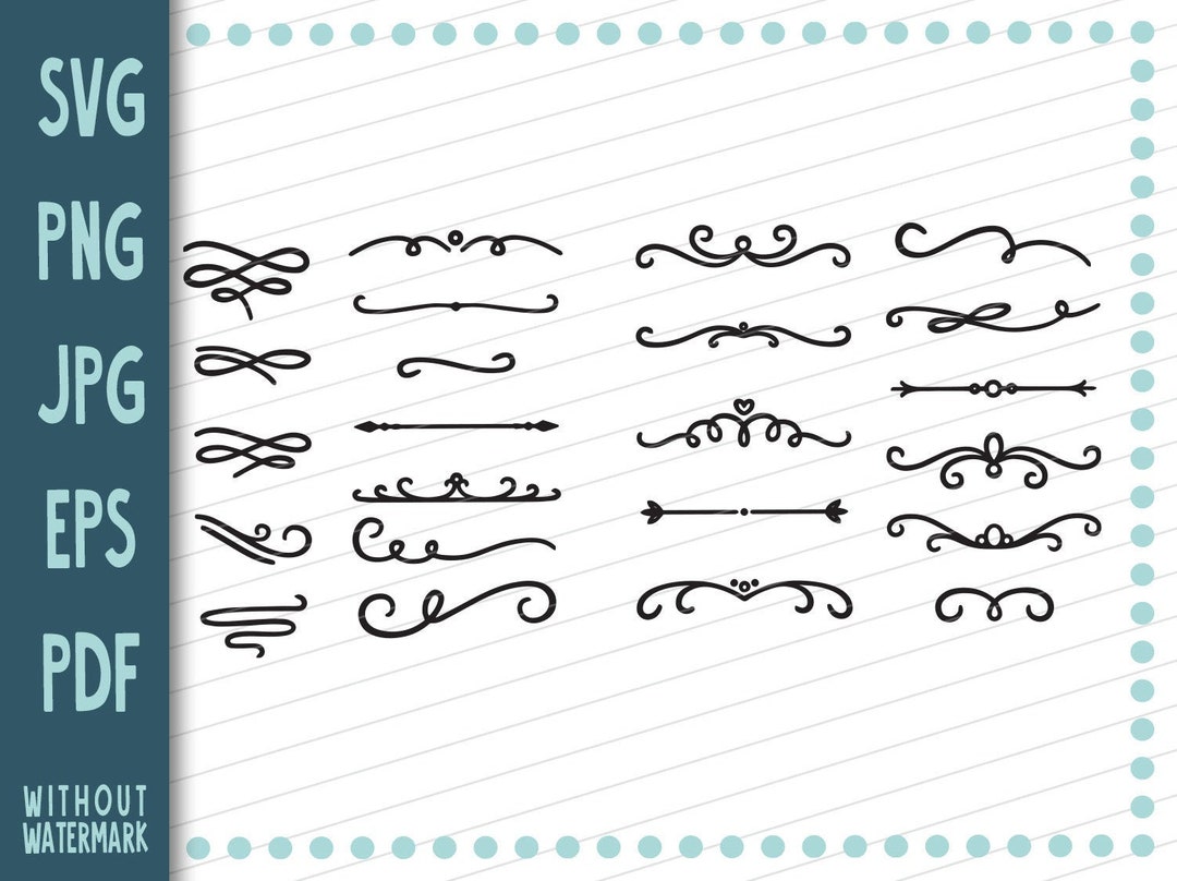 Embellishments Svg | Flourish SVG | Swirl SVG | Stroke Svg | Ornaments ...