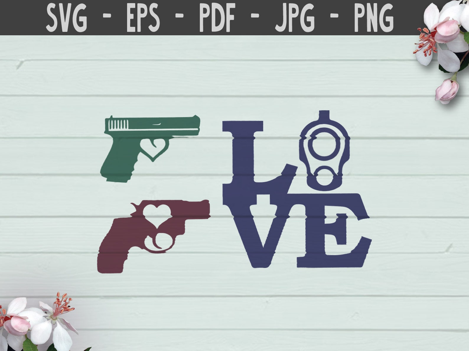 Gun Lover Svg Easy Cut Gun Lover Svg File Love Guns Svg File. - Etsy