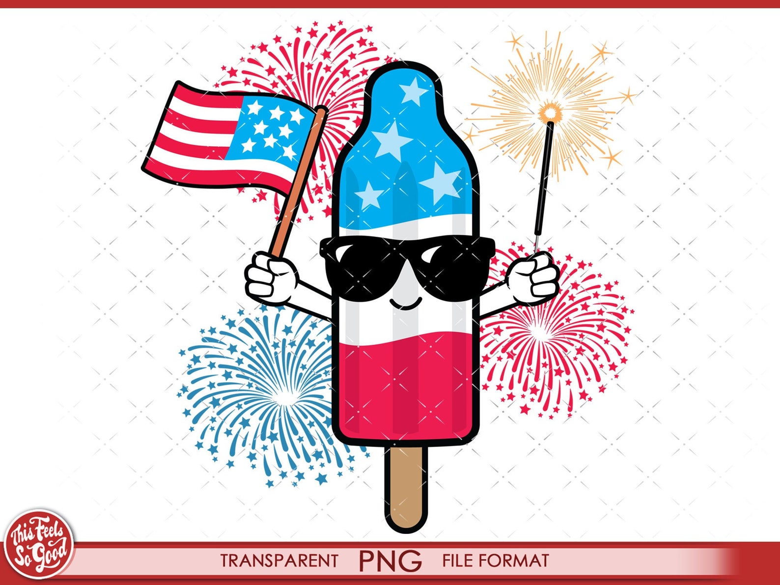 Popsicle 4th of July Png Png 4th of July Popsicle - Etsy
