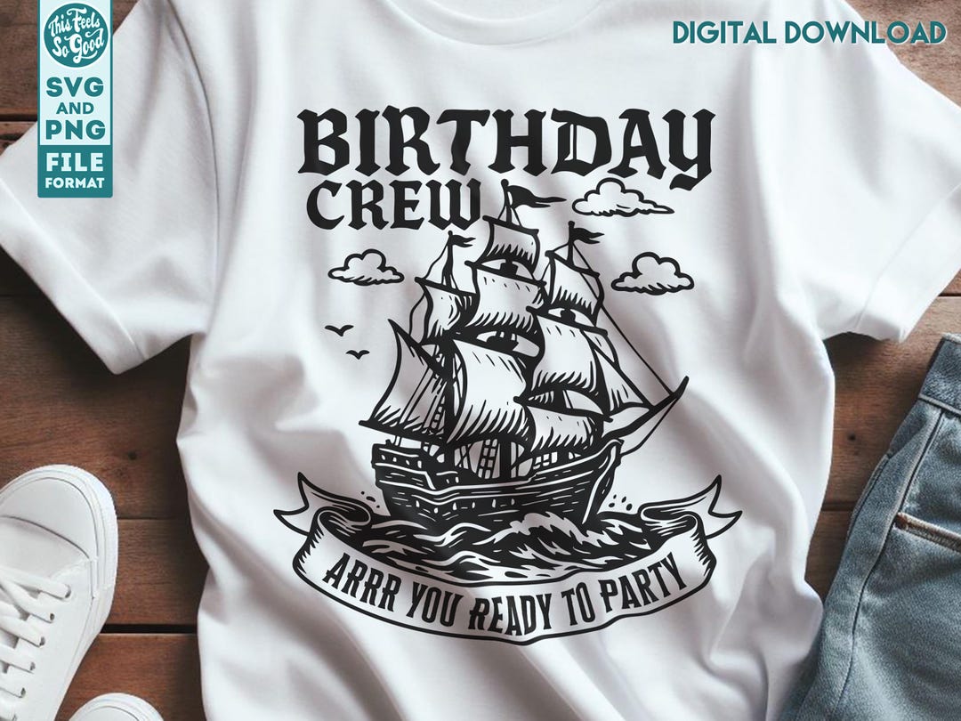 Funny Birthday Crew SVG PNG Birthday Party Svg Group Bday Pirate Crew ...