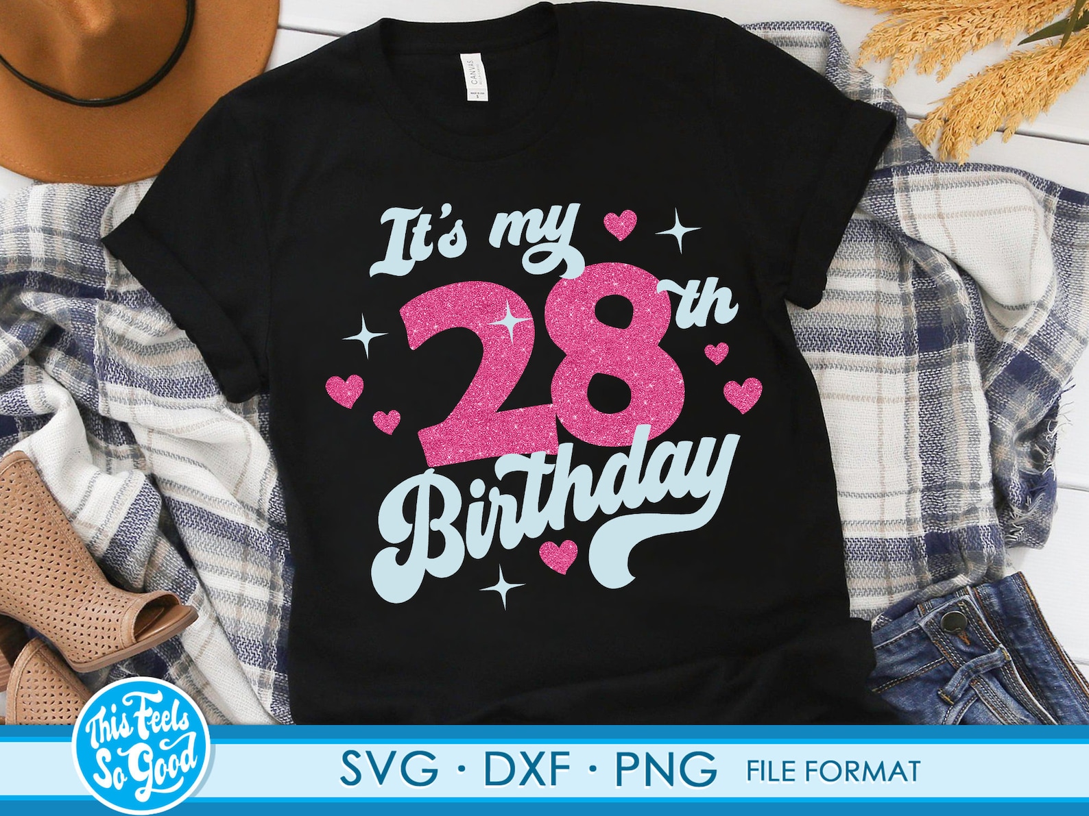 Cute Turning 28 Years Old Svg 28th Birthday Svg Files for - Etsy