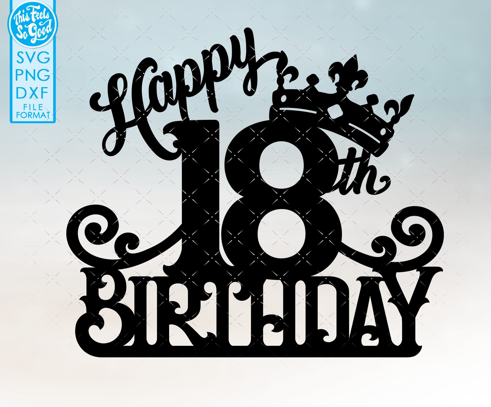 18 18th Birthday Cake Topper Svg 18 18th Happy Birthday Cake | Etsy