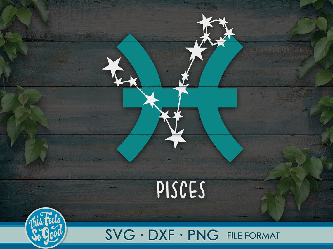 Pisces svg horoscope svg zodiac sign svg Pisces sign svg | Etsy