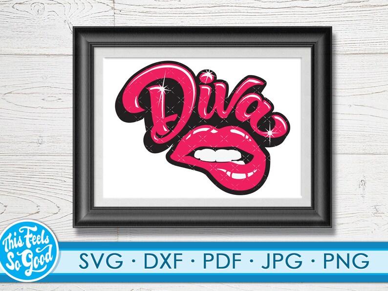 Diva Svg Files for Cricut, Diva Lips Svg, Princess Svg Files for Cricut ...