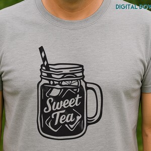 Sweet Tea SVG Png Ice Tea Svg Cut File Mason Jar Tea With Lemon for ...