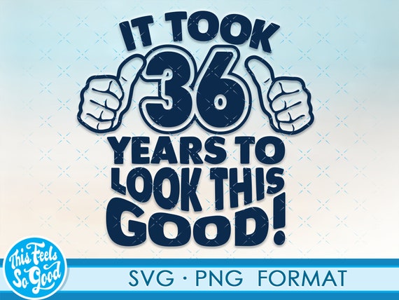 Happy 36th Birthday SVG Png. Turning 36 Birthday Svg Cut | Etsy