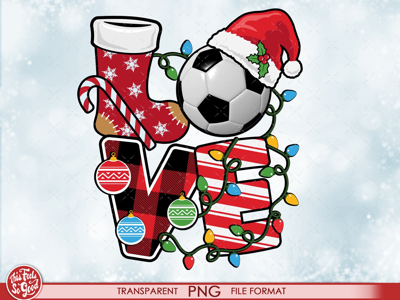 Soccer Christmas Png Files Christmas Soccer Shirt Png - Etsy