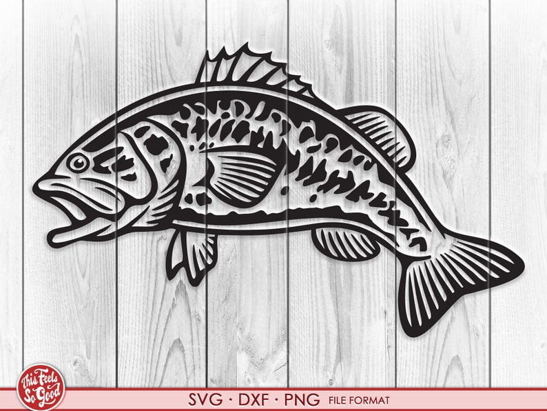 Bass Svg Bass Fish Svg Cut Files for Cricut. Bass Fishing - Etsy