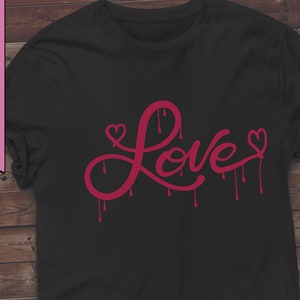 Dripping Love Heart Svg Png, Hand Drawn Love Heart SVG, Valentine Day ...