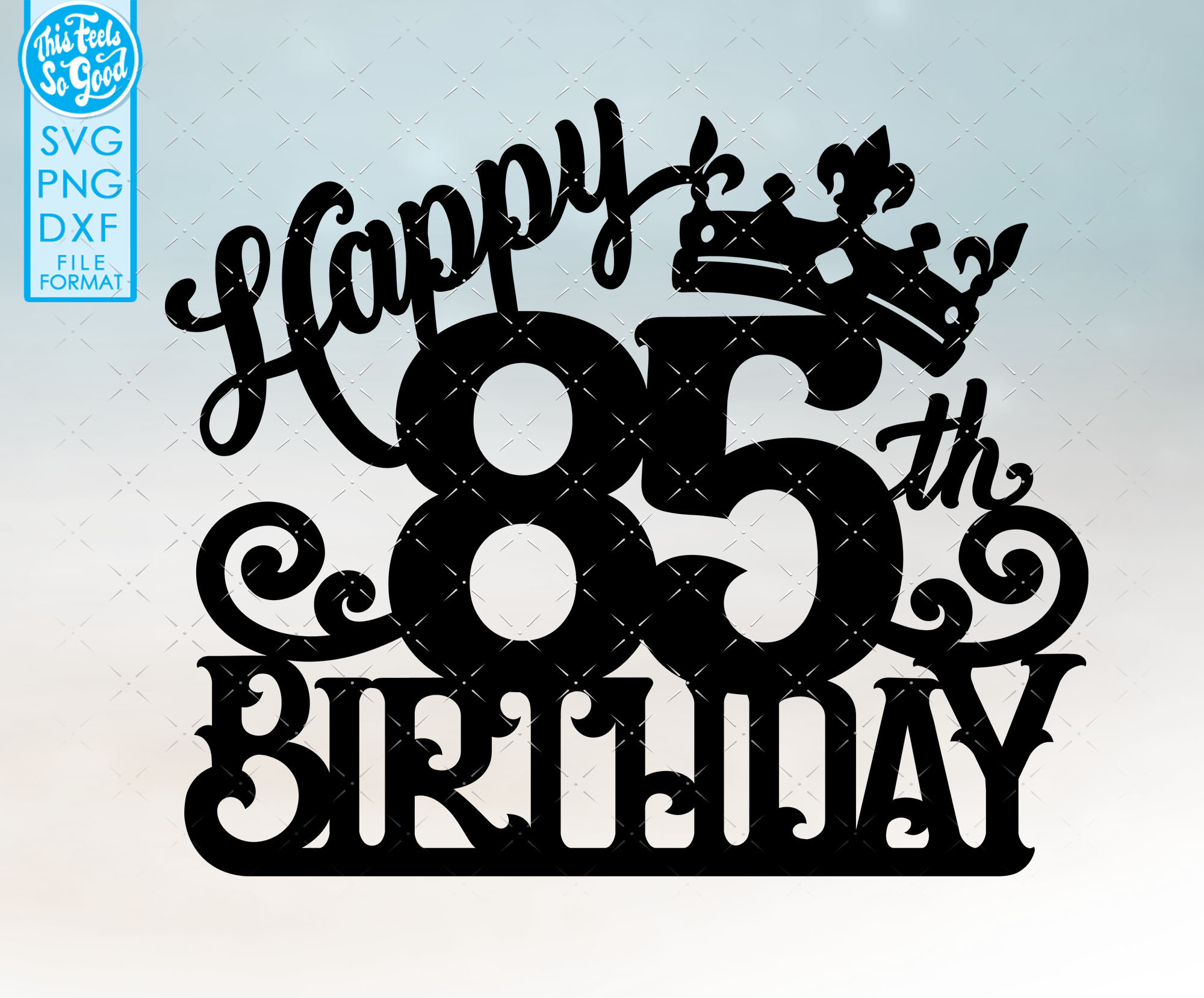 85 85th birthday cake topper svg 85 85th happy birthday cake | Etsy
