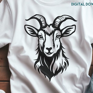 Cute Billy Goat Svg, Goats SVG, Goat Cut File for Cricut, Silhouette ...