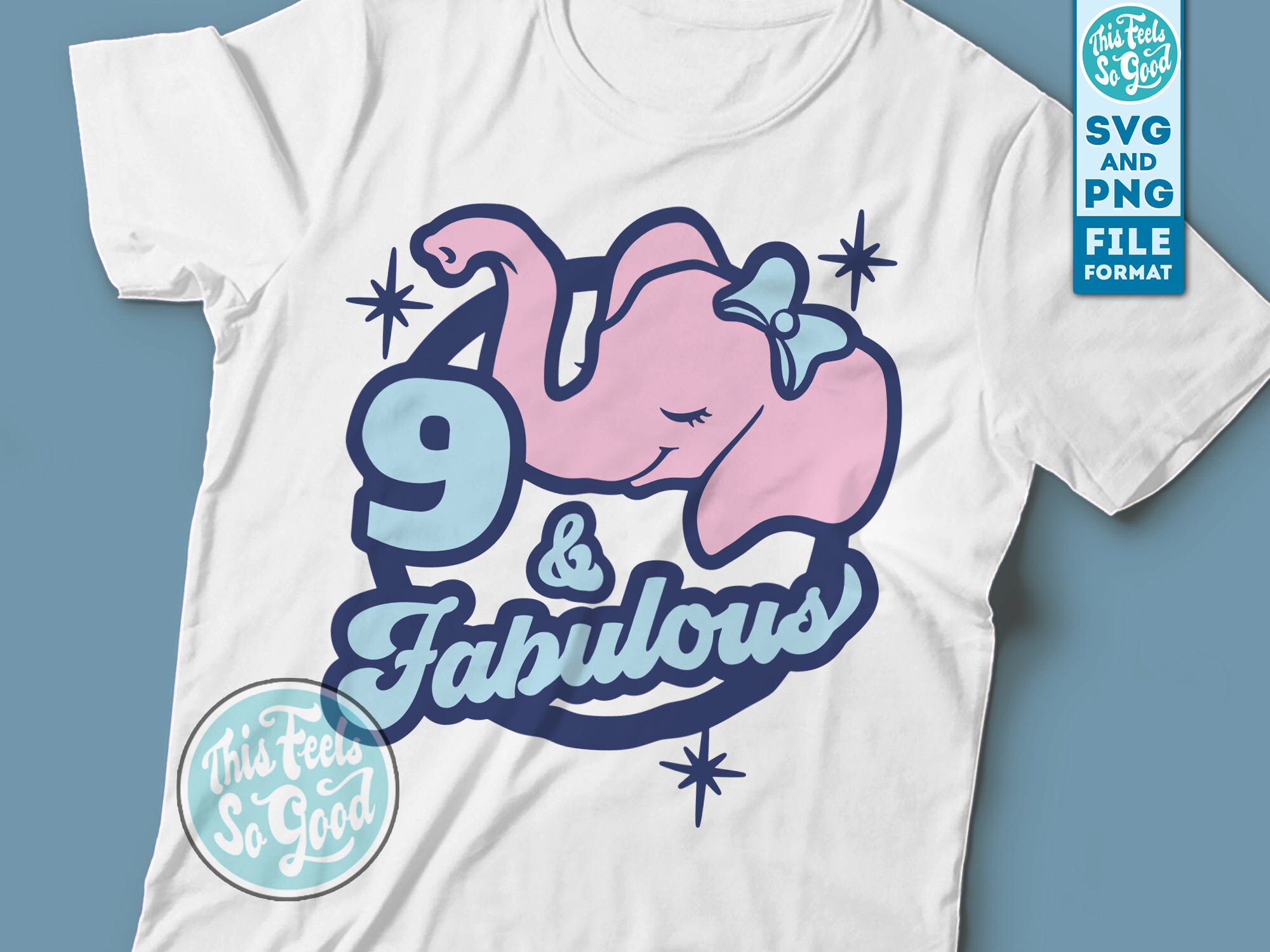 Girls 9th Birthday Svg 9th Birthday Elephant 9 Year Old Svg - Etsy