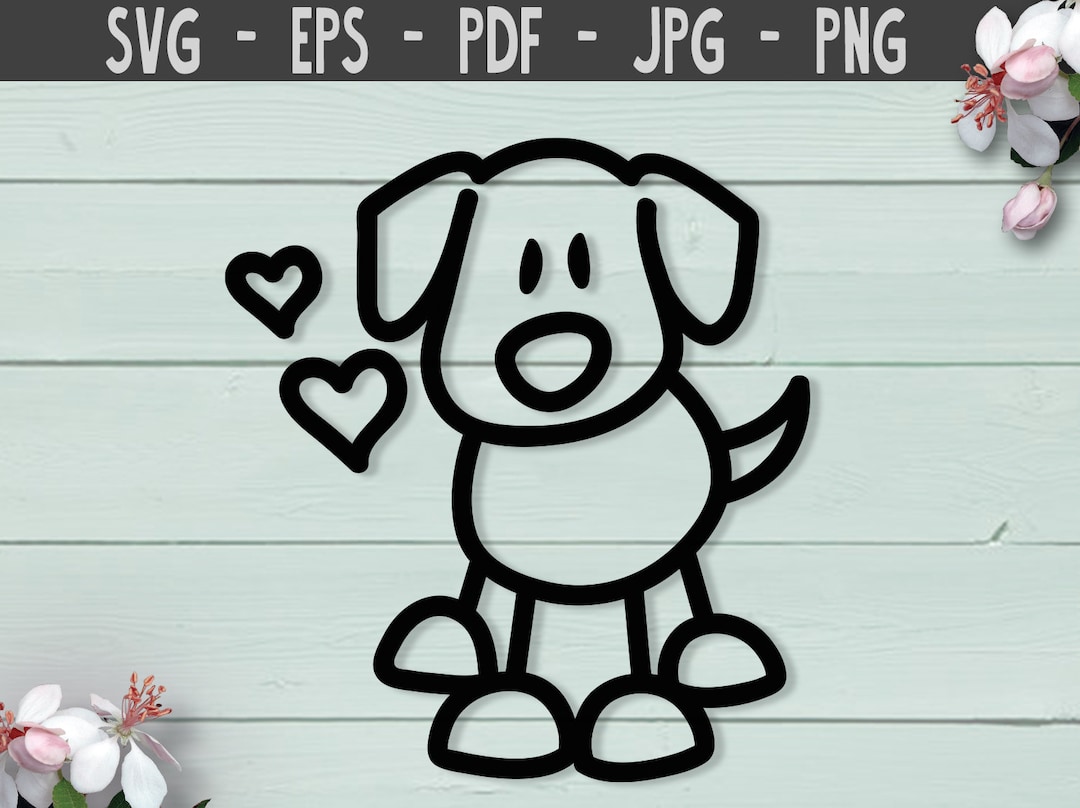 Cartoon Dog Svg Cut File Puppy Doggy Png. Includes Cartoon Dog Svg Cut ...