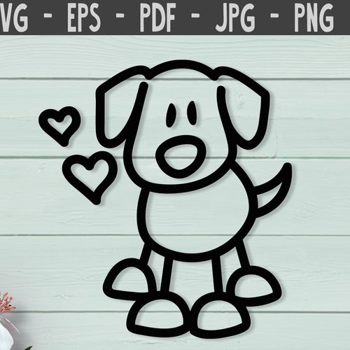 Cartoon Dog Svg Cut File Puppy Doggy Png. Includes Cartoon Dog - Etsy