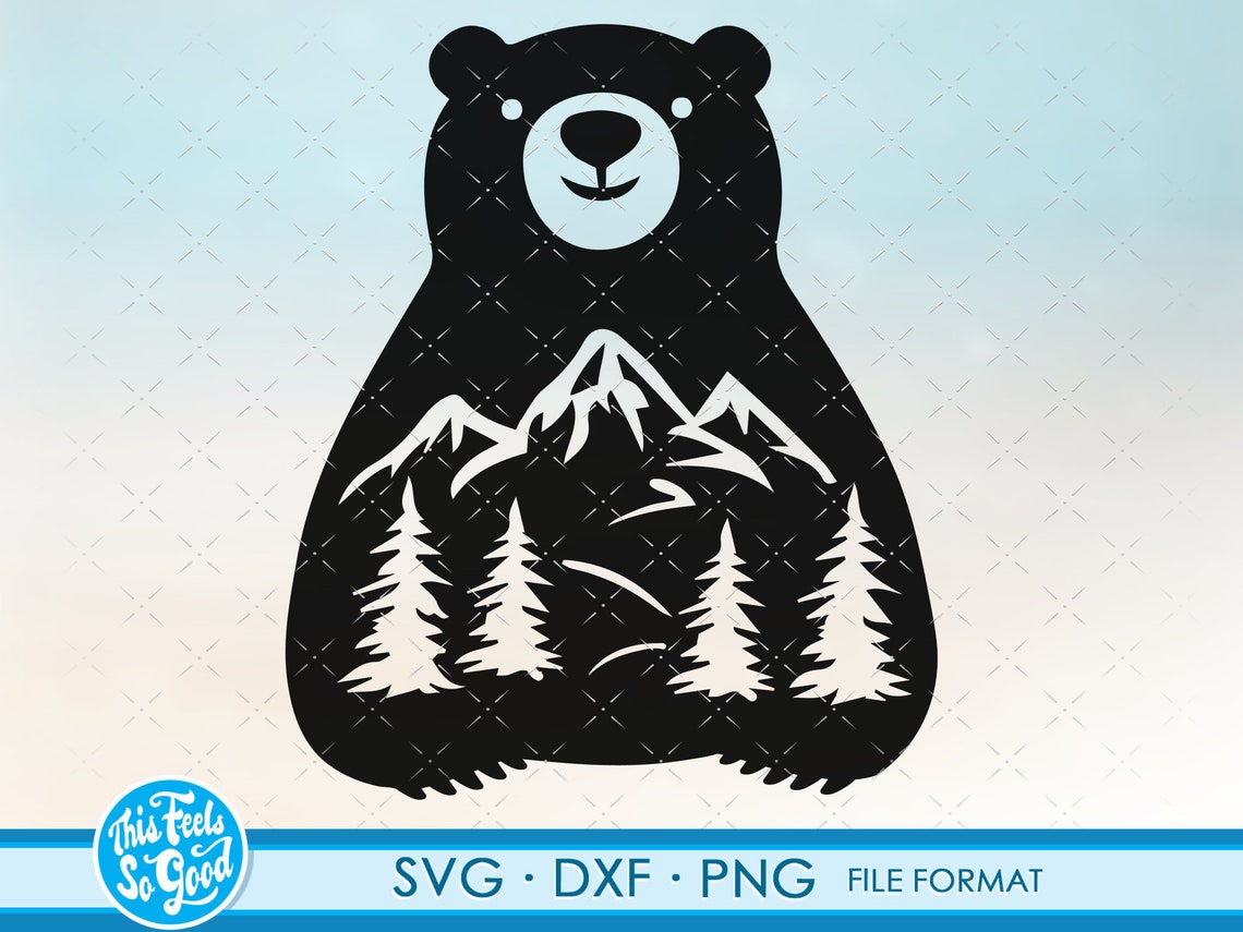 Wilderness Bears Trees SVG Bear Svg Files for Cricut. Camping - Etsy ...