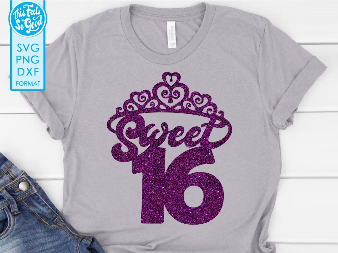 Sweet 16 Svg, 16 16th Birthday Svg, Png, Dxf. Sweet 16 Clipart Cut ...