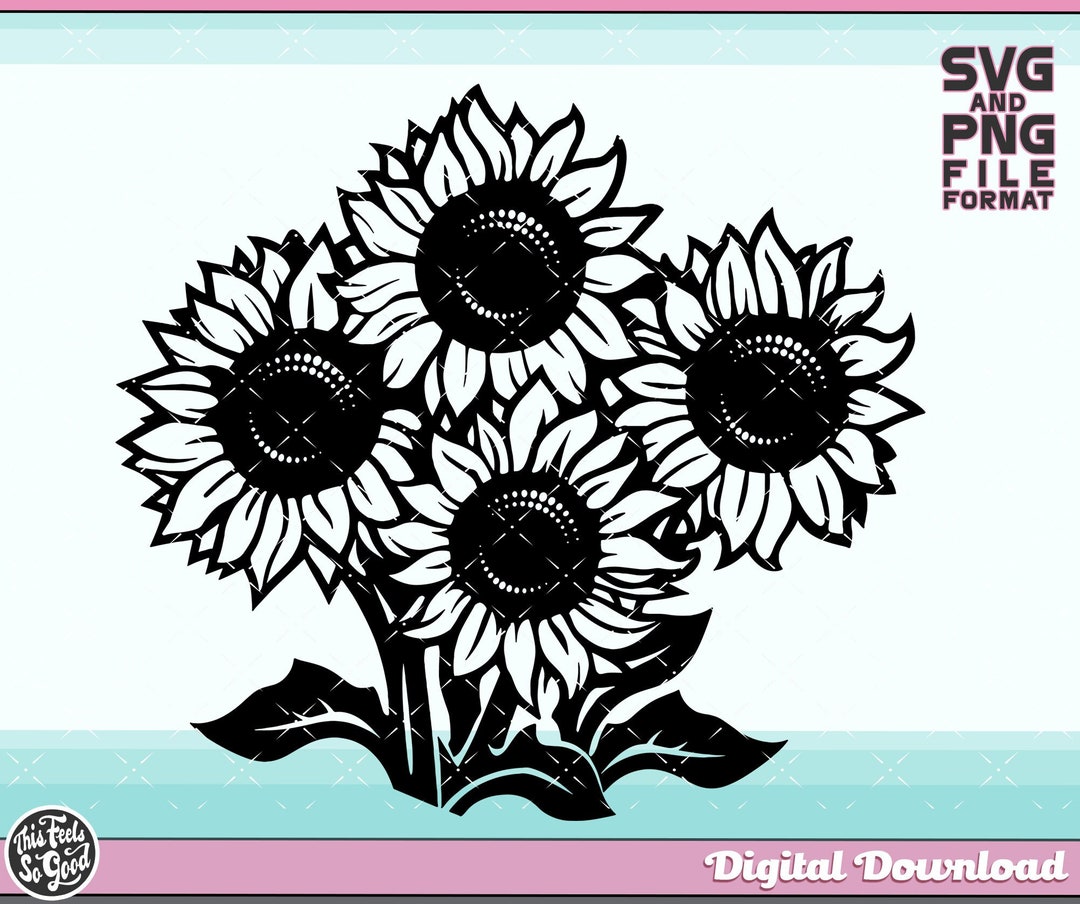 Sunflower Svg, Sunflowers Svg, SVG Sun Flowers Files for Cricut, CNC ...