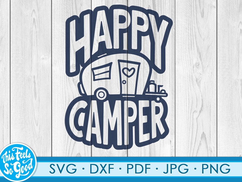 Happy Camper Face Mask SVG Cut File Happy Camper Svg File for - Etsy