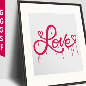 Dripping Love Heart Svg Png Hand Drawn Love Heart SVG | Etsy
